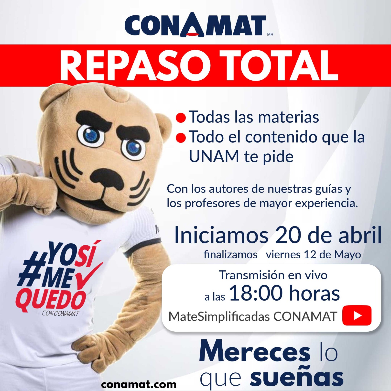 CONAMAT | Cursos de ingreso UNAM, POLI, UNAM, COMIPEMS